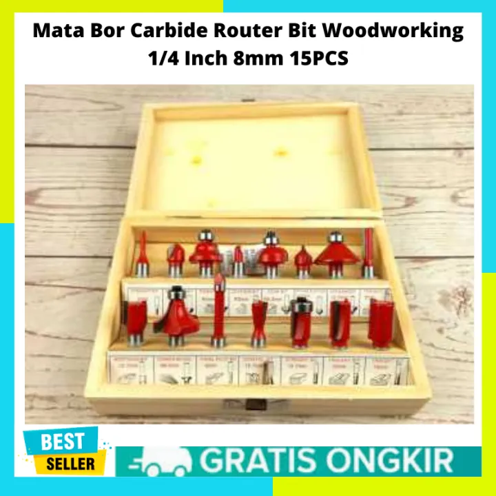 Mata Bor Set Komplit Kayu Besi Beton Baja 15PCS / Mata Bor Pelubang ...