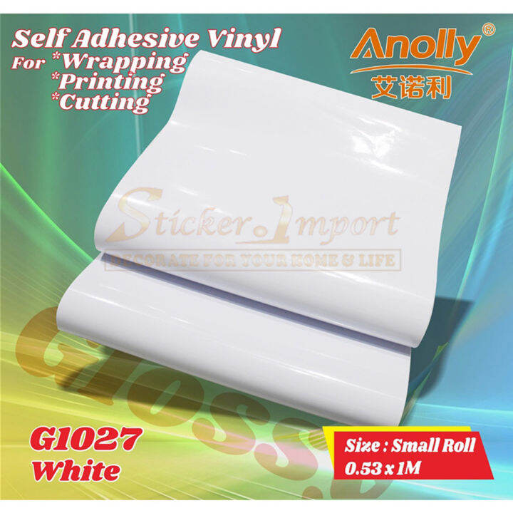 [Sticker.import ] Sticker Wrapping dan Cutting Anolly Warna Putih Doff ...
