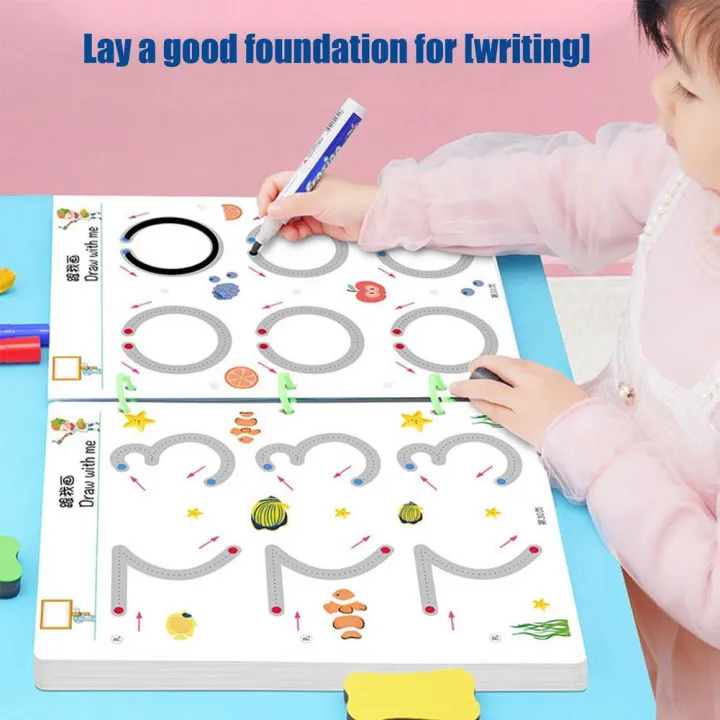 ♧Magic Tracing Workbook Preschool Educational Toys Erasable Pen Logical ...