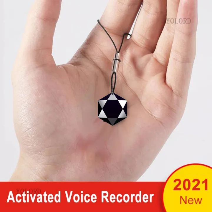 Cool Mini Keychain Activated Voice Recorder Pendant Necklace Audio ...