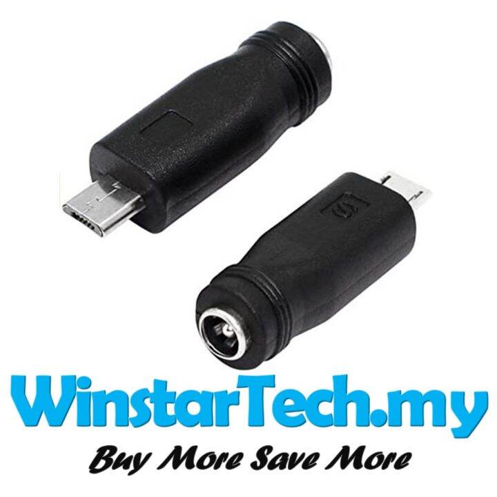 USB Micro to DC Adapter USB Micro Male to DC 5.5x2.1mm DC Female ...