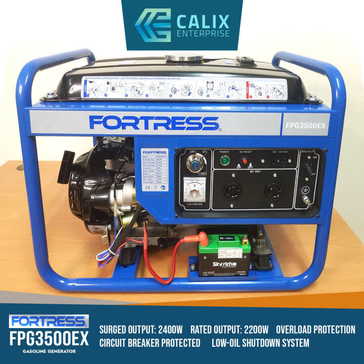 Portable Gasoline Generator 2200W 7.0HP 208cc - FORTRESS FPG3500EX ...
