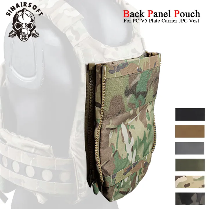 SINAIRSOFT Large Capacity Double Sided Zipper Back Panel Bag PC V5 Back ...
