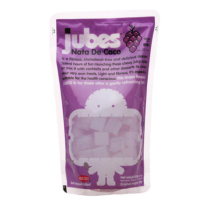 Jubes Nata de Coco Grape Flavour Cubes (Laz Mama Shop) | Lazada Singapore
