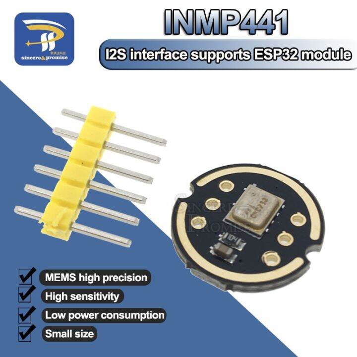 Omnidirectional Microphone Module I2S Interface INMP441 MEMS High Precision Low Power Ultra ...