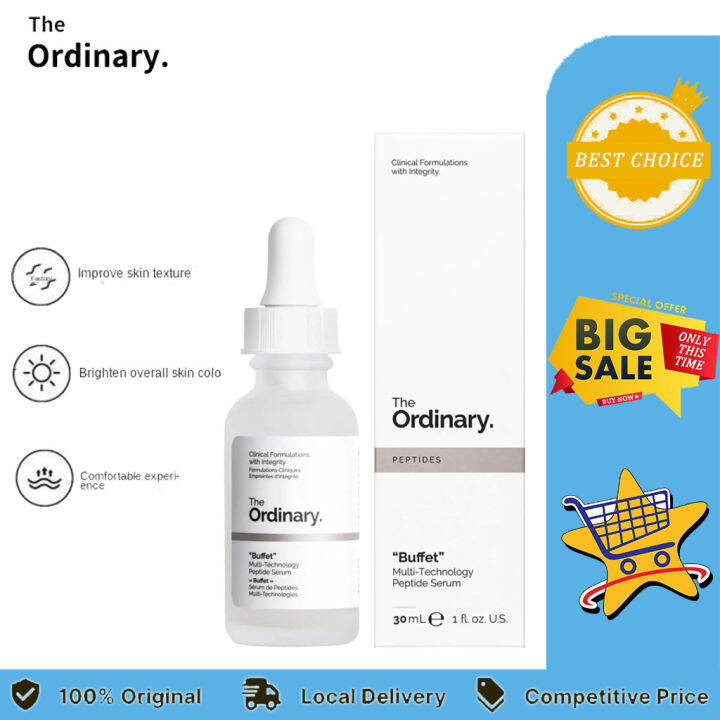 The Ordinary Buffet Multi-Technology Peptide Serum 30ml Effective Anti ...