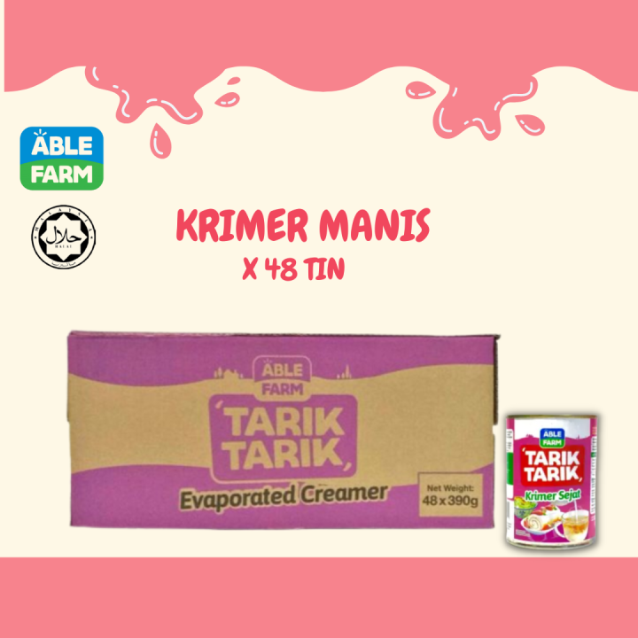 ABLE FARM TARIK TARIK KRIMER SEJAT | EVAPORATED MILK 390G X 48'S [ max ...