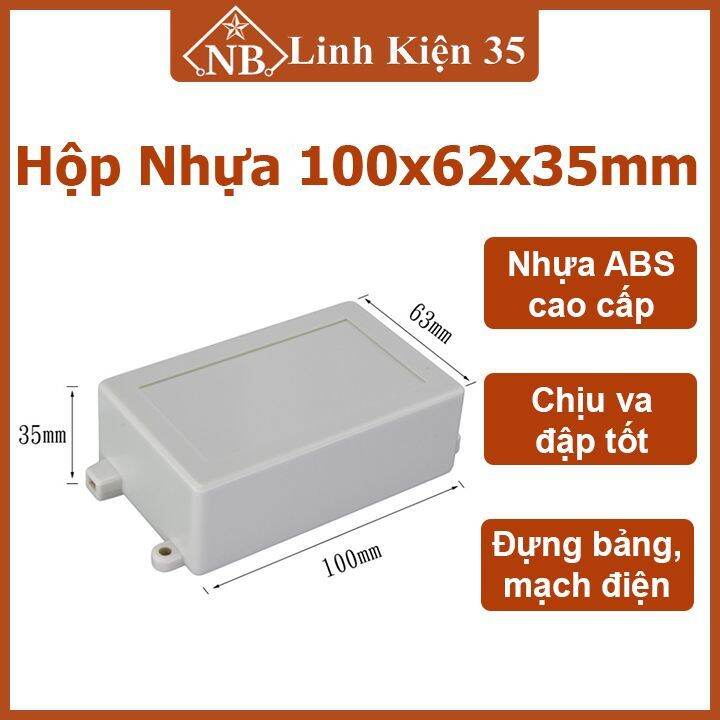 Hộp điện nhựa kỹ thuật 100x62x35mm đựng mạch điện, bảng điện | Lazada.vn
