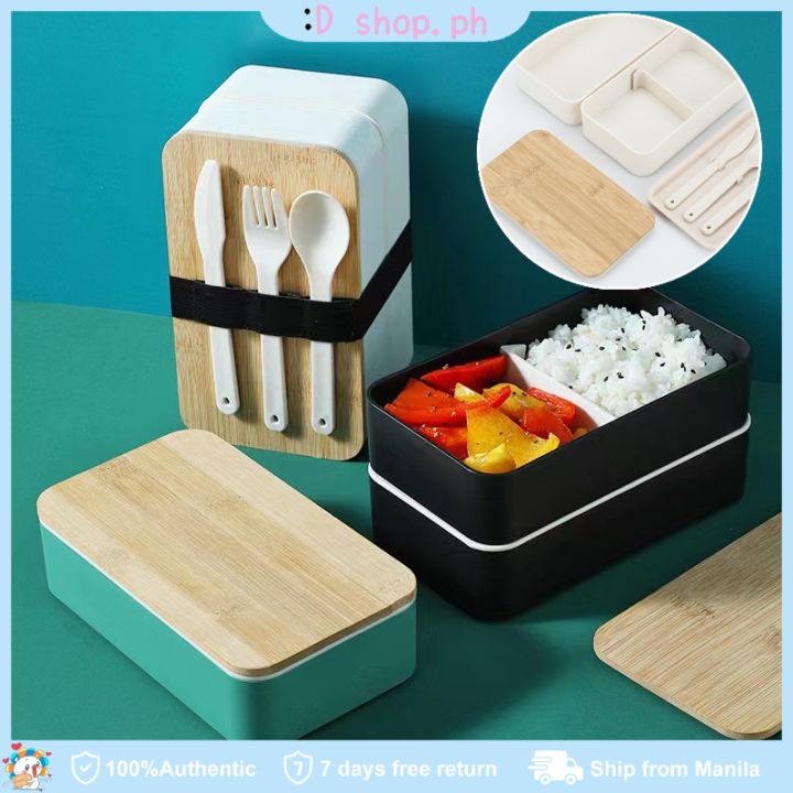 Bento Box 2 Tiers Lunch Box 1200ML Food Containers Microwave Dishwasher ...