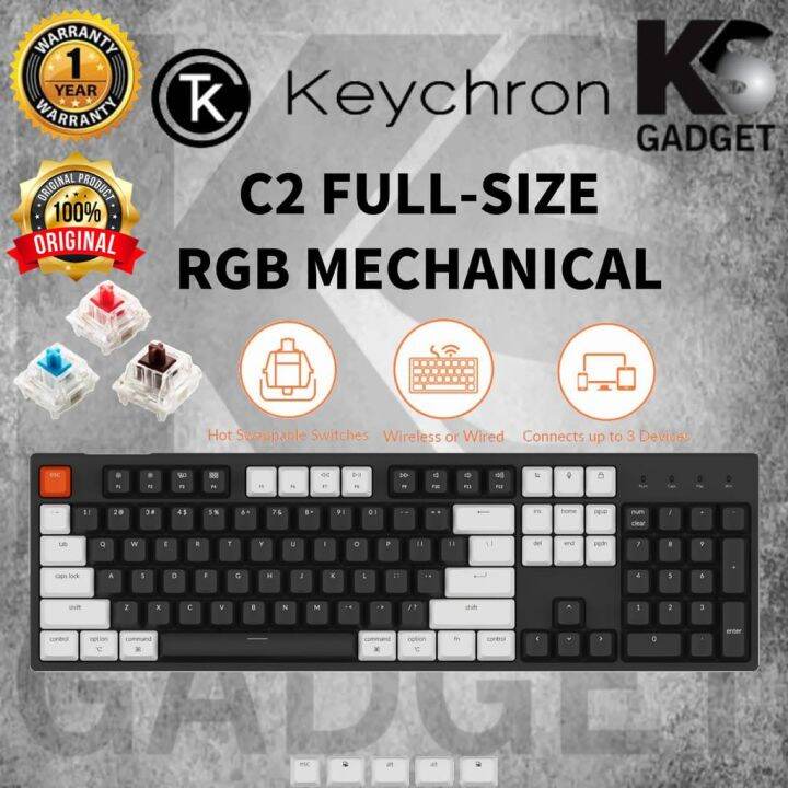 [READY STOCK]Keychron C1/C2 (TKL/Full Size) RGB Mechanical Keyboard ...
