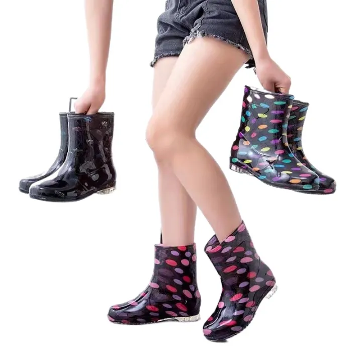 WOMENS BOTA BABAE PLAIN CLASSIC DESIGN FLOOD RAIN SHOES | Lazada PH