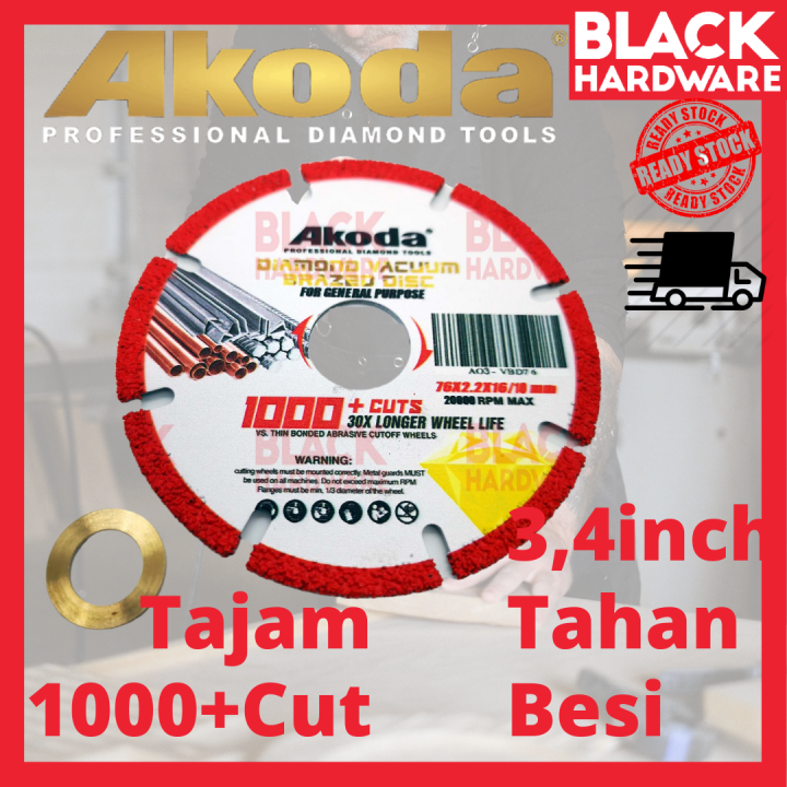 Black Hardware 3 Akoda Diamond Vacuum Brazed Grinder Metal Wood Cutting ...