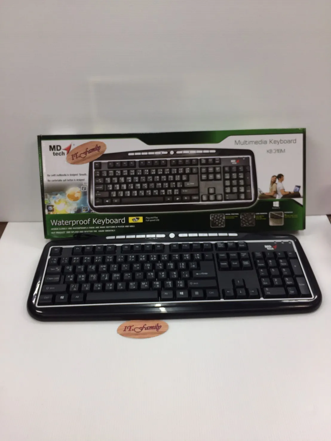 แป้นพิมพ์ มัลติมีเดีย แบบมีสาย USB Keyboard Multimedia USB MD-TECH KB ...