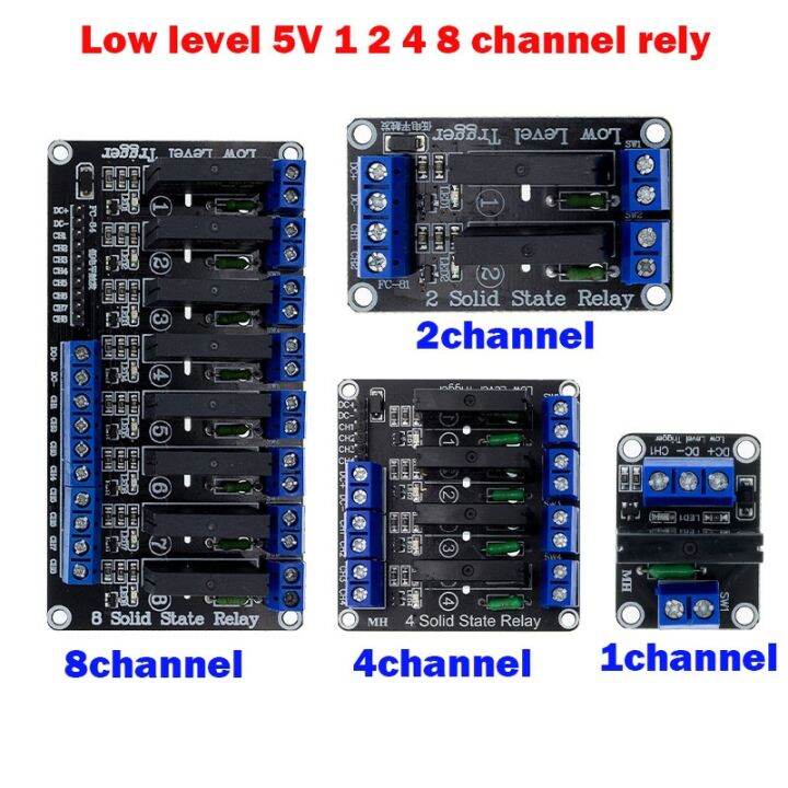 5V 1 2 4 8 Channel SSR G3MB-202P Solid State Relay Module 240V 2A ...