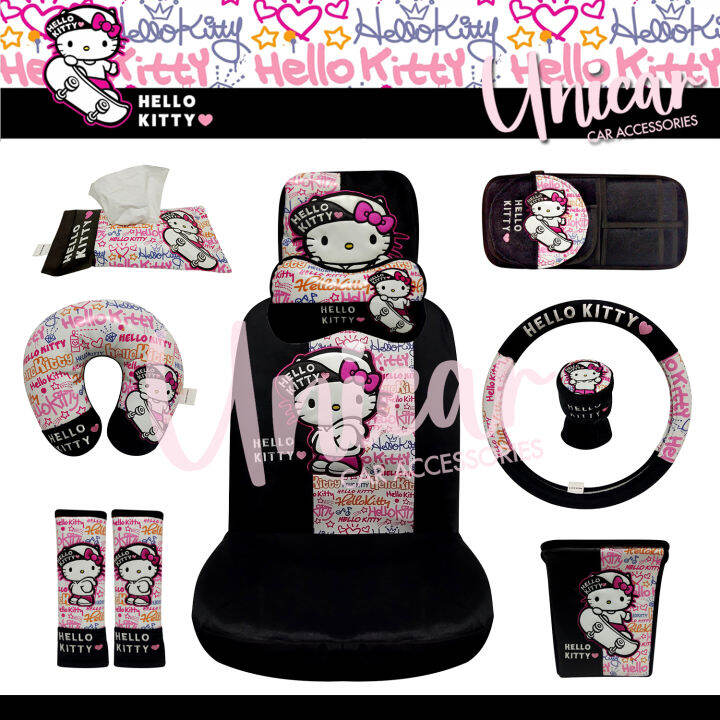 ของแต่งรถยนต์ Kitty Street คิตตี้สตรีท หุ้มเบาะ หุ้มหัวเบาะ หุ้มเบลท์ ...