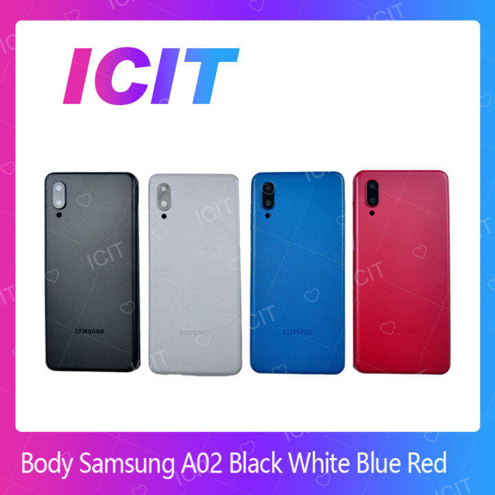 Samsung A02 อะไหล่บอดี้ เคสกลางพร้อมฝาหลัง Body For Samsung A02 อะไหล่ ...