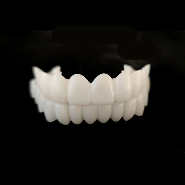Dental Oral Upper Lower Fake False Teeth Tooth Cosmetic Snap On Perfect ...