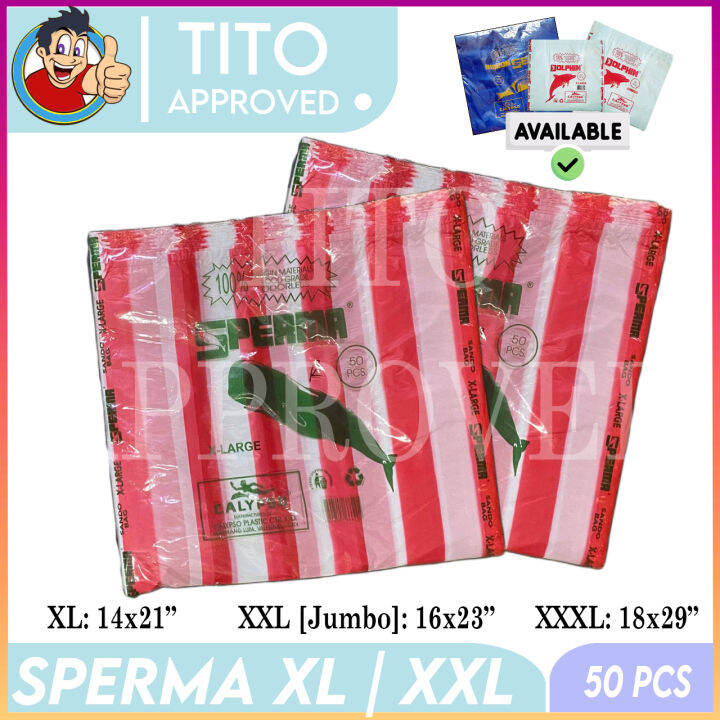 [Orig] 50pcs Calypso Sperma XL Extra Large Super Jumbo Stripes Plastic ...