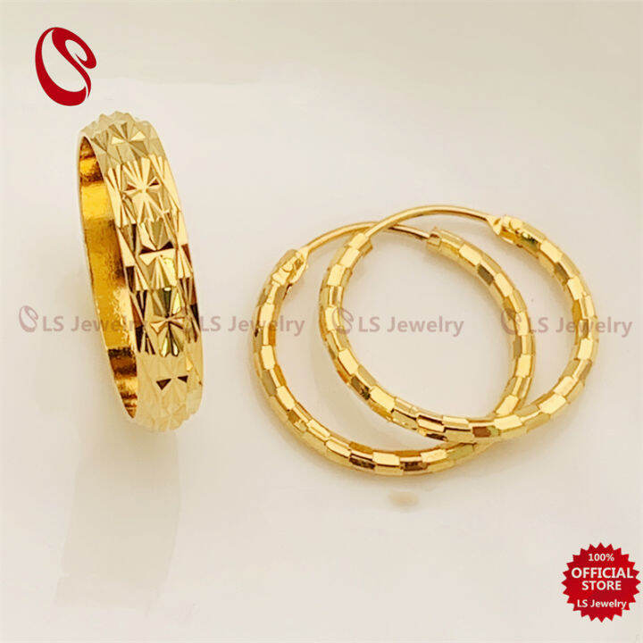 LS jewelry 24K Bangkok Gold Earring Ring Jewelry Set 1413s | Lazada PH