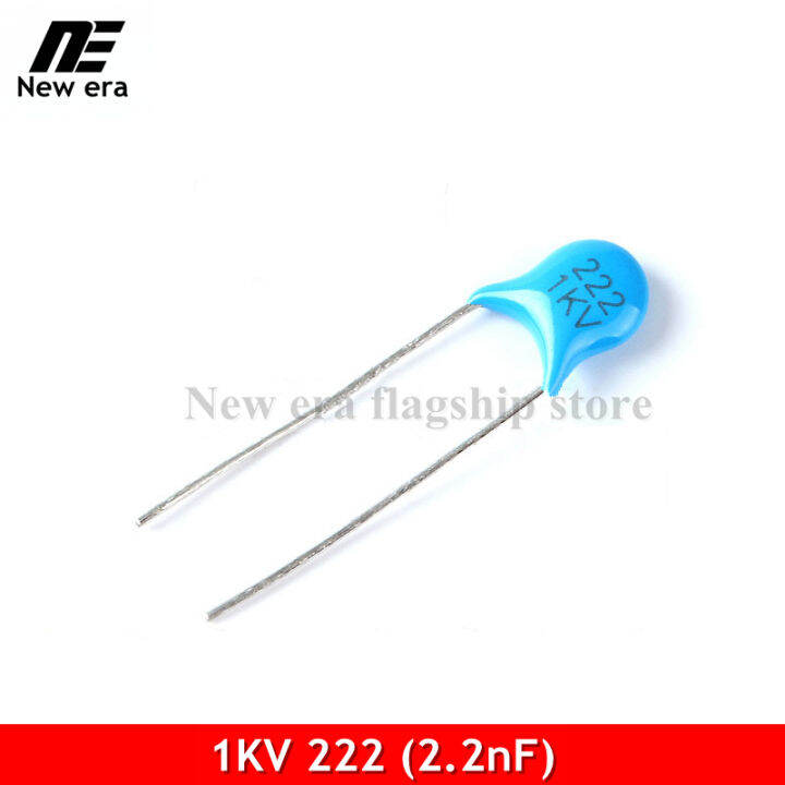 100Pcs 222 1KV 2.2nF High voltage ceramic capacitor 222M 2200pF 1000V ...
