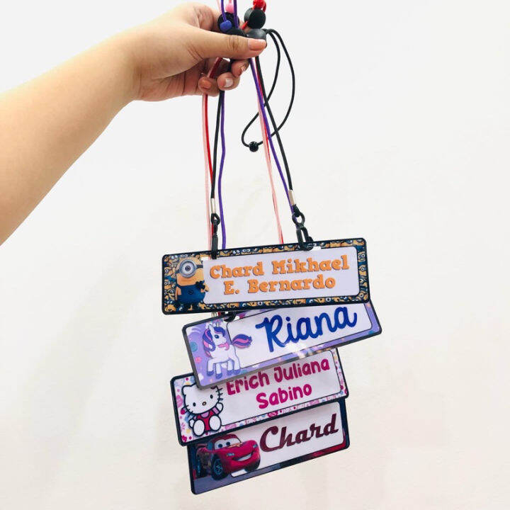 CUSTOMIZED PVC NAME TAG FOR KIDS (BACK TO BACK) (FREE LACE) | Lazada PH