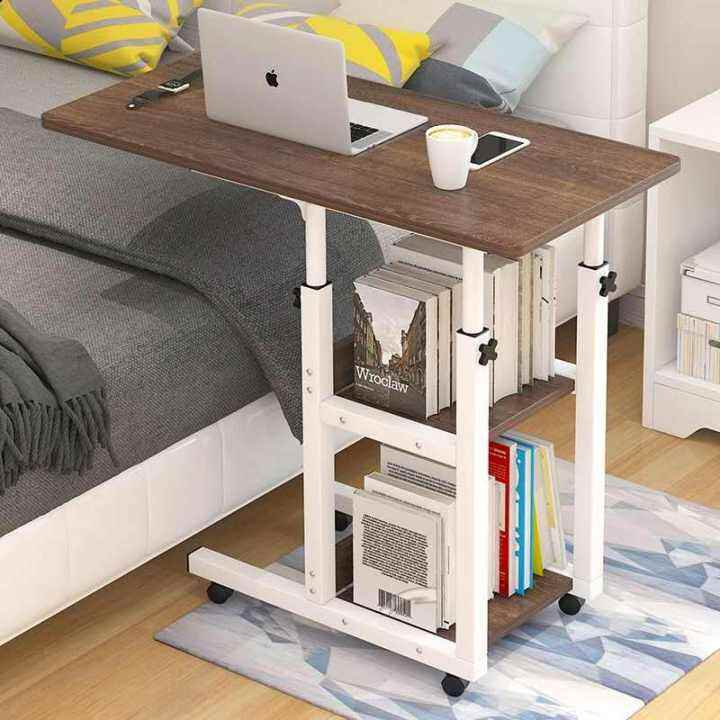 HBM Bedside Computer Table Laptop desk, Adjustable Movable w/Wheels, Portable Laptop Stand for ...
