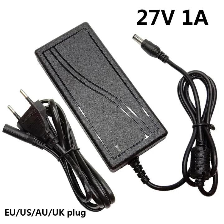 27V 1A DC 27 Volt Switching Power Supply Source Transformer AC Adapter ...