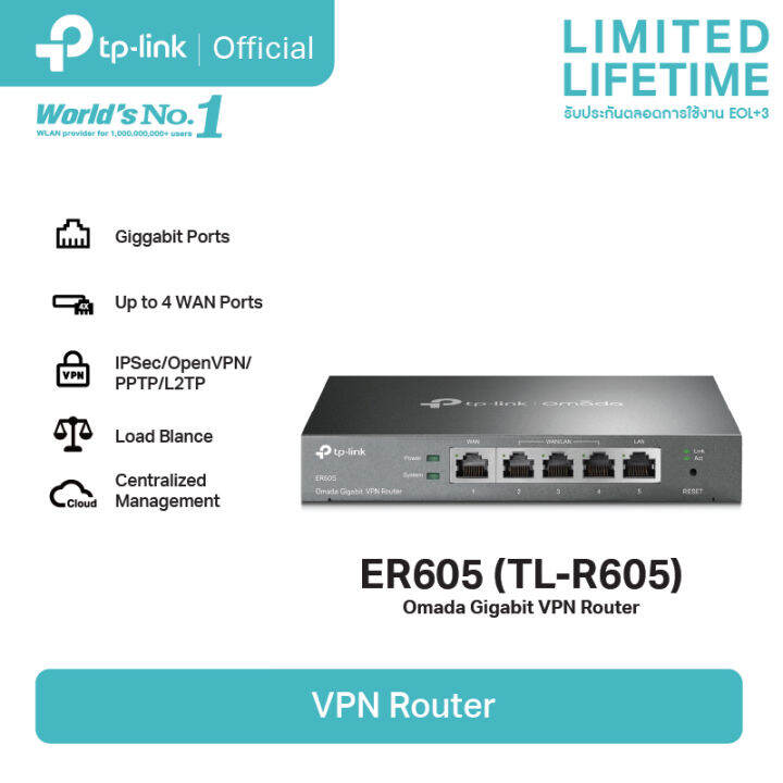 TP-Link ER605 (TL-R605) Omada Gigabit VPN Router | Lazada.co.th