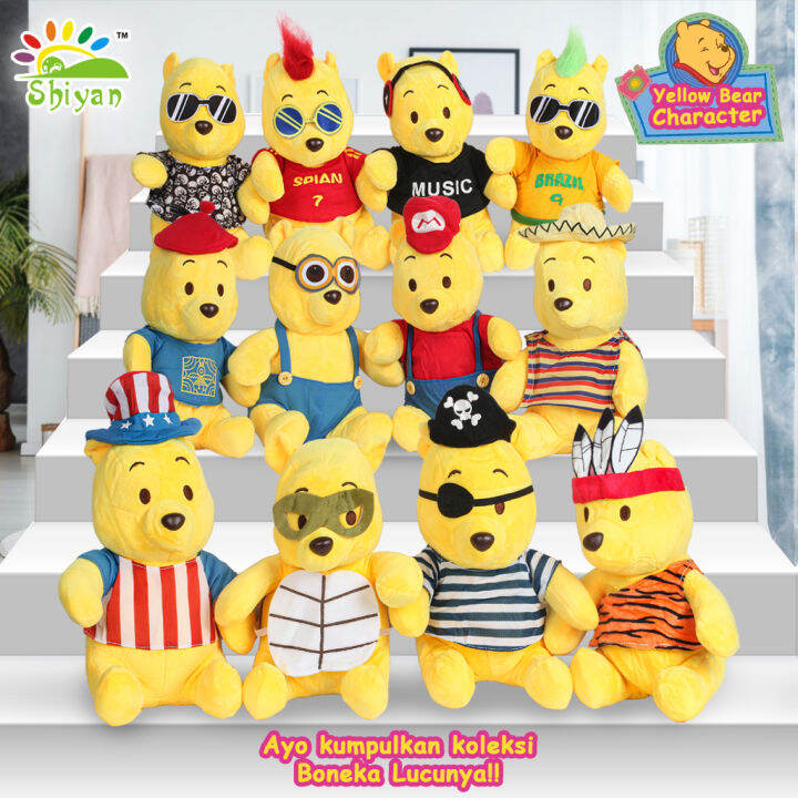 [Shiyan] boneka beruang winnie the pooh ukuran 28X10 bahan lembut dan ...