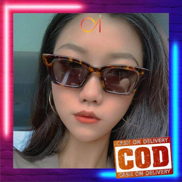 AI-C660 Kacamata Bentuk Persegi Panjang Gaya Retro Vintage Fashion Korea Kacamata Hitam Wanita ...