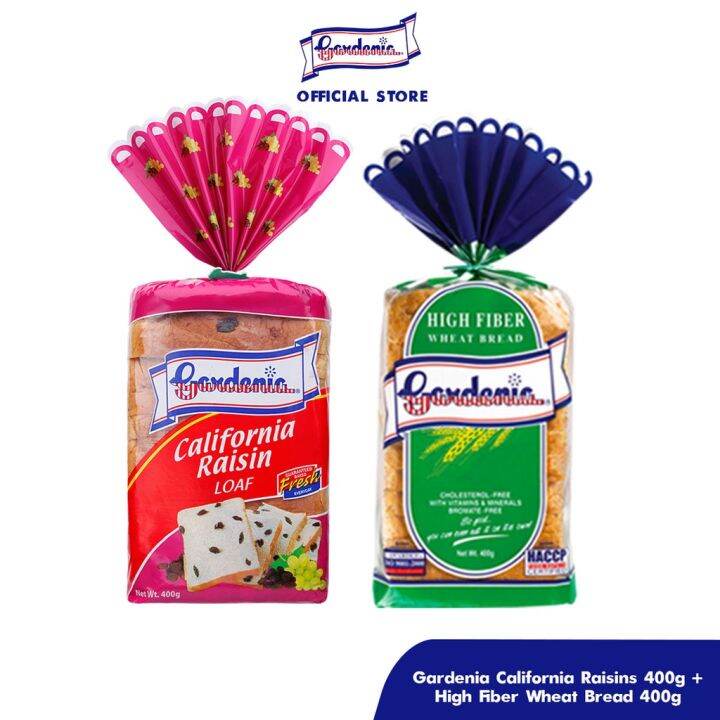 【Food】 Gardenia California Raisins 400g + High Fiber Wheat Bread 400g ...