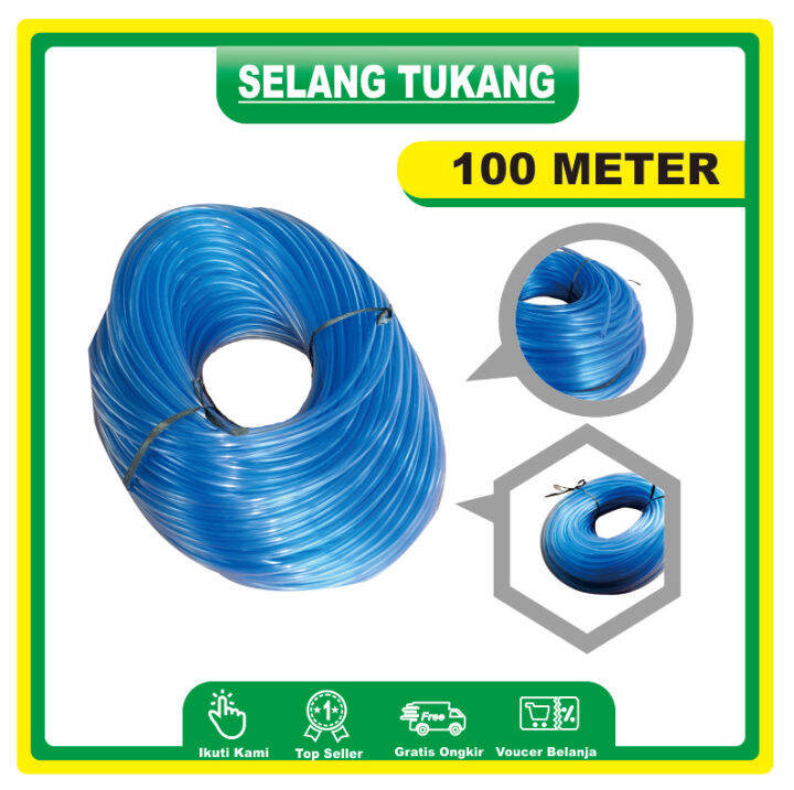 SELANG WATERPAS 1/4 INCH 100 METER 1 ROLL / SELANG TUKANG BANGUNAN SELANG AIR TIMBANG & AQUARIUM ...