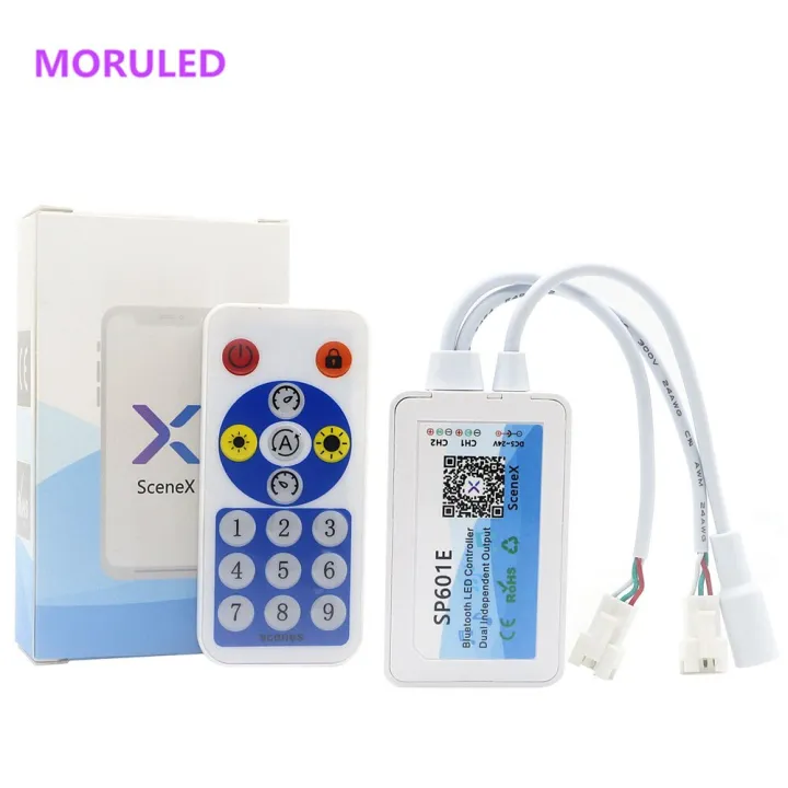 SP601E Bluetooth LED Controller With 16Key RF Remote Dual Signal Output ...