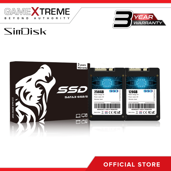SimDisk 2.5" SSD 128GB/256GB SATA III Solid State Drive | for Desktop ...