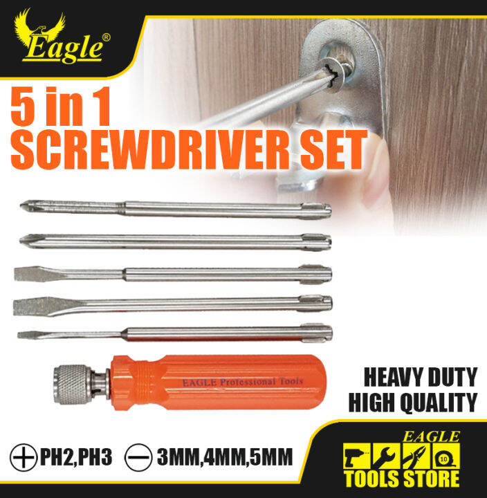 5 in 1 Screwdriver Set Drop Forged Steel Eagle Professional Tools ...