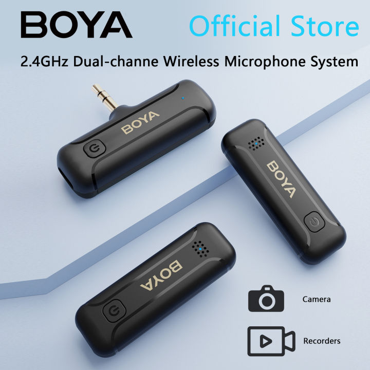 BOYA BY-WM3T2 M1/M2 Mini 2.4GHz Wireless Microphone Omnidirectional Portable Wireless Lavalier ...