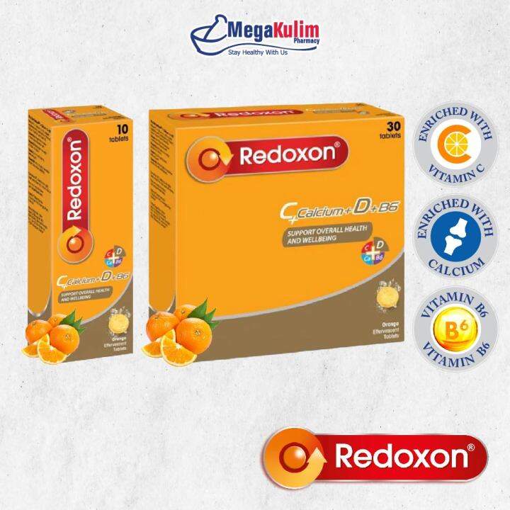 Redoxon Effervescent Calcium + Vitamin C + D + B6 Tablets (10 / 30 tab ...