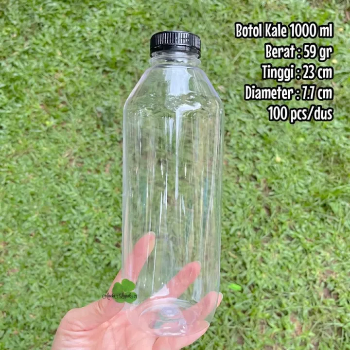 Botol kale 1000 ml bulat tebal botol plastik 1 liter 1000 ml | Lazada ...