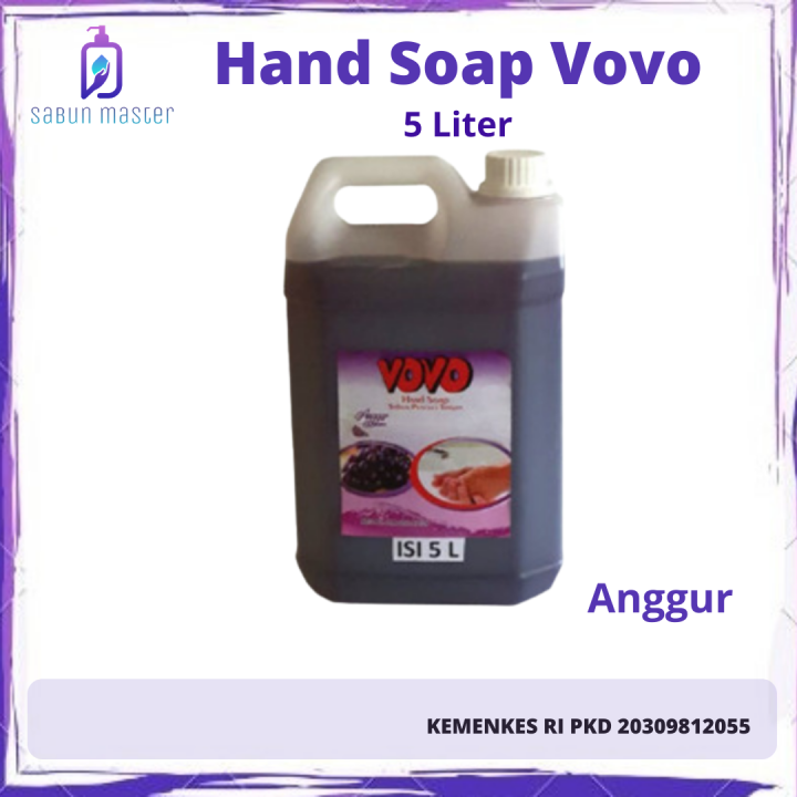 SABUN CUCI TANGAN VOVO 5 LITER - HAND WASH - AROMA ANGGUR - DIRIGEN ...