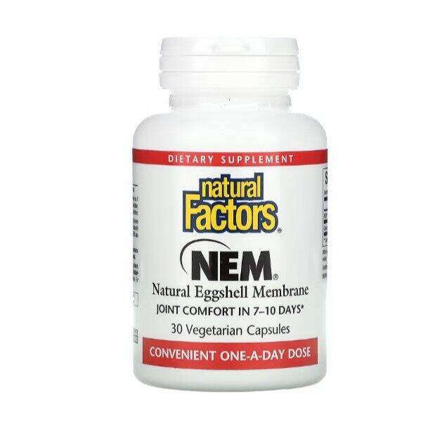 Natural Factors, NEM, Natural Eggshell Membrane, 30 Vegetarian Capsules ...