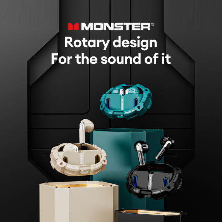 100% Original Monster XKT10 Pro BT5.3 Wireless Bluetooth Headset Sports ...