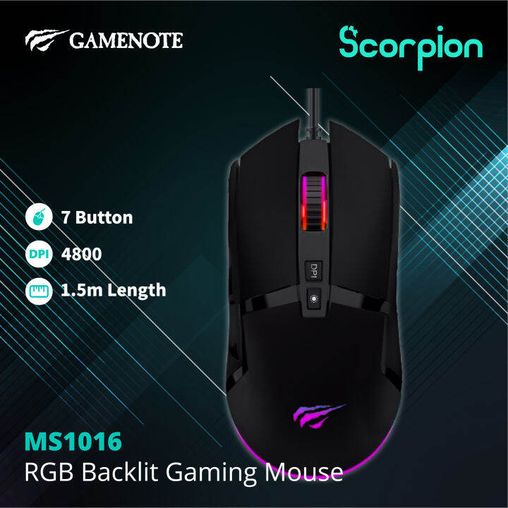 Gamenote MS1016 RGB Backlit Gaming Mouse | Lazada