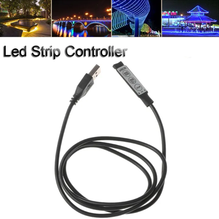 VHGG Mini Led Light For RGB 3528 5050 Dimmer 3 Keys USB RGB Strip ...