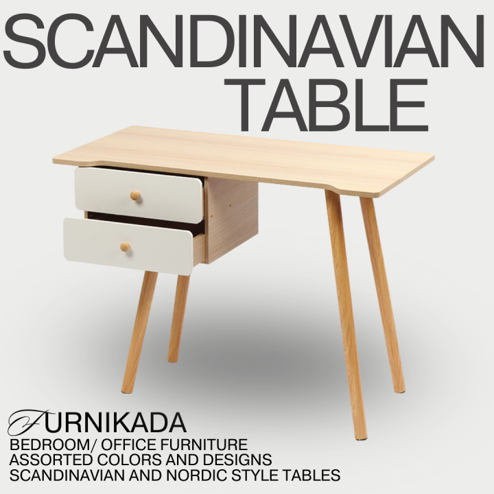 Modern Minimalist Computer Table Nordic Table Office Table with Drawers ...