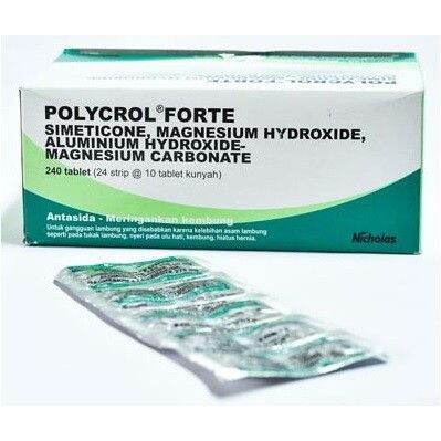 Polycrol Forte Amplop isi 10 Tablet - Obat Maag Nyeri Lambung Kembung ...