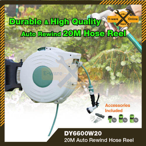 Isano or Daye IHG-03 20M 1/2" Auto Hose Reel Automatic Retractable ...