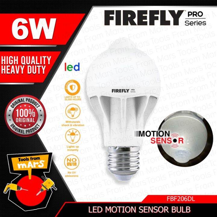 FIREFLY 6W Motion Sensor Led Light Bulb PRO Functional FBF206DL 100% ...