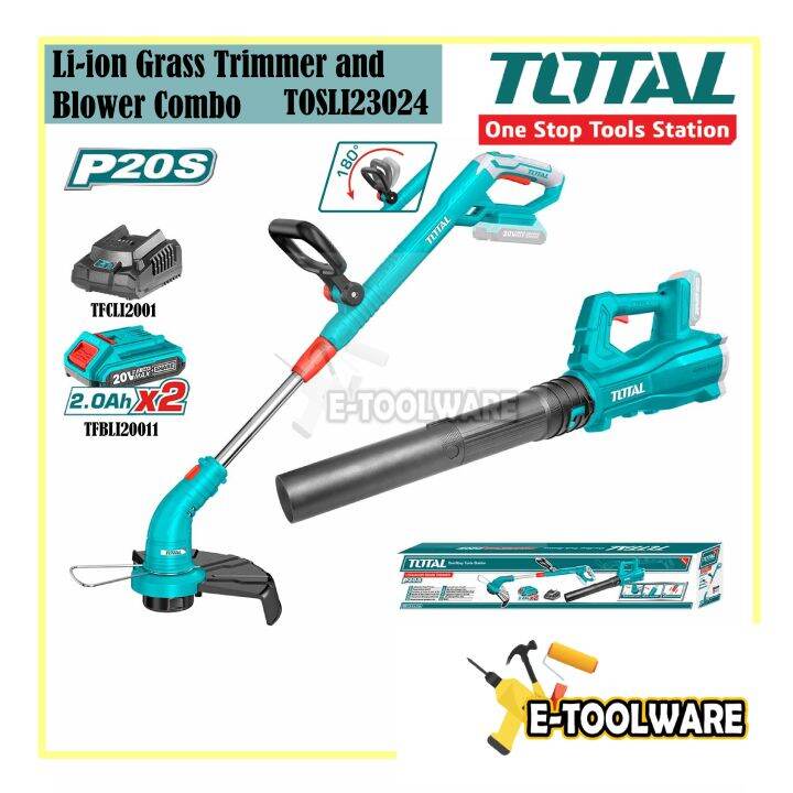 Total TOSLI23024 Li-ion Cordless Grass Trimmer and Blower Combo | Lazada