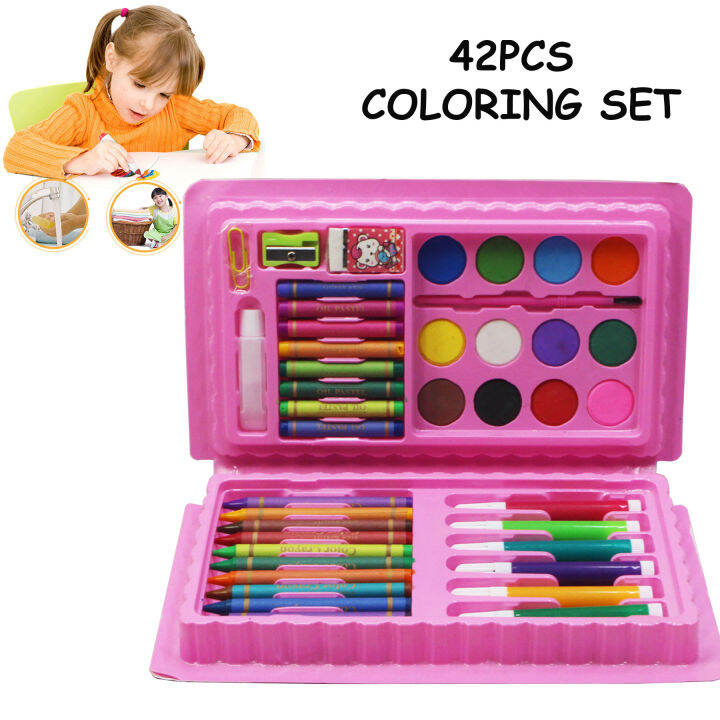 ALL PRODUCT 42 PCS Kids Painting Arts & Crafts Coloring Set | Lazada PH
