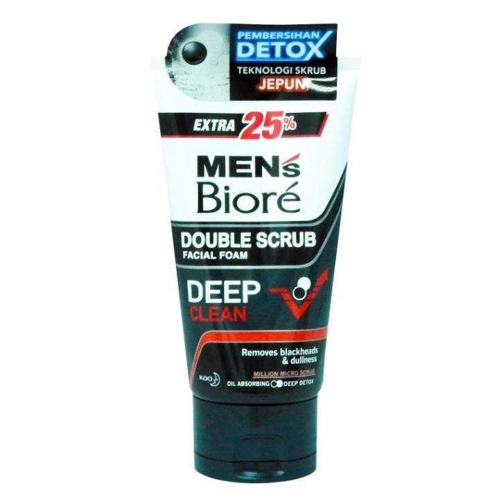 Biore Men's Facial Foam 50G - Double Scrub Deep Clean | Lazada